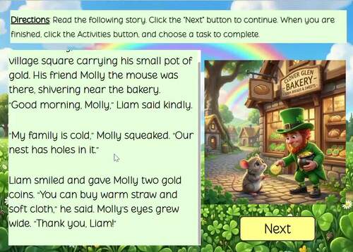 St. Patrick's Day Story Boom™ Cards: Wh-Questions, Retell, & Sequence