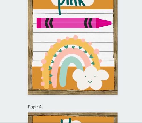 Boho Rainbow Classroom Colors Posters [version 1] by Miss Miller ...