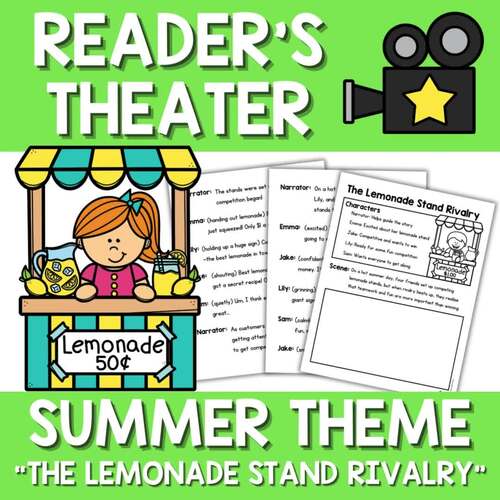 Summer Readers Theater Skit | The Lemonade Stand Rivalry Activity Fun ...