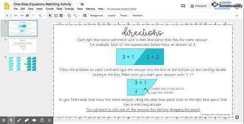 Unit Rates DIGITAL Matching Activity for Google Drive™ Distance Learning