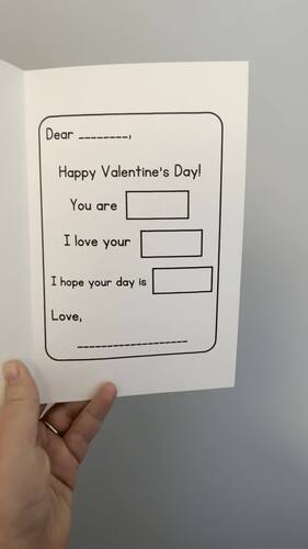 Adapted Valentine's Day Card by SpecializEDEducator | TPT
