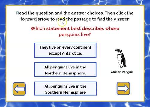 Penguins Activity Scavenger Hunt BOOM Cards by CarolJ Creations | TPT