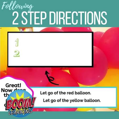 Following 2 Step Directions ️ ️ Self-directed DIGITAL Boom™ Activity!