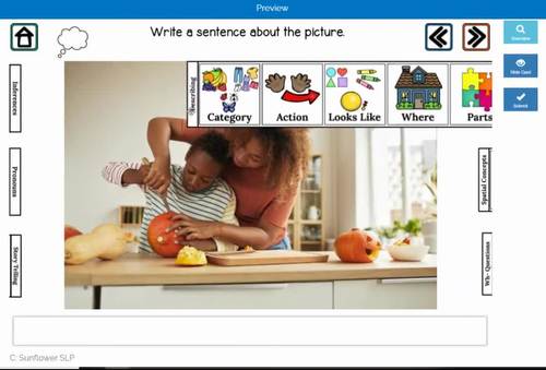 Halloween Describing Pictures Speech Therapy BOOM Cards by Sunflower SLP