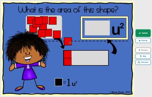 BOOM Cards™: Measuring AREA (with square units) by GroovyGarden | TPT