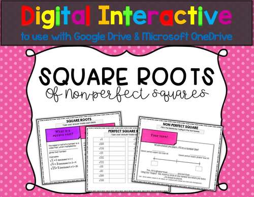 Square Roots of Non-Perfect Squares by Melaine Crowder | TPT