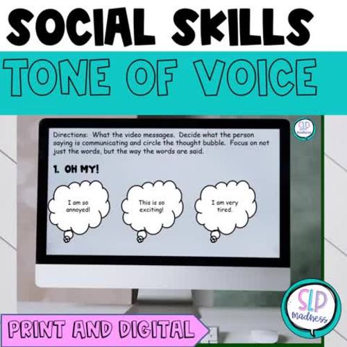 Tone of Voice Perspective Taking Sarcasm Social Skills Videos Speech ...