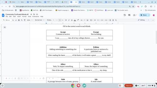 Commonly Confused Words Bundle - 8 Sets Totaling Over 80 Pairs/Groups ...