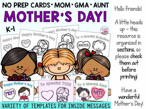 Mother's Day card | Printable, inclusive by That Fun Reading Teacher