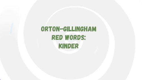 Orton-Gillingham Red Words (Fry) for Kinder -Google Slides | TPT