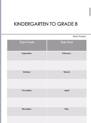 Long Ranges Plans for Kindergarten to Grade 8 - Ontario Music Curriculum
