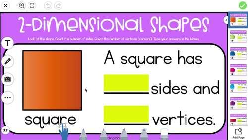 2D Shapes Digital Activity for Google Slides™ and Seesaw™ by Babbling Abby