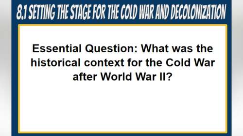 Bundle! AP World History: Modern- Unit 8 Study Guide and Teacher Slideshow