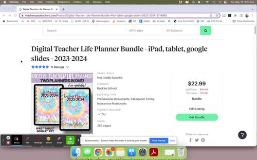 Digital Teacher Life Planner Bundle - iPad, tablet, google slides ...