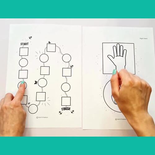 Hand-Eye Coordination BW board game with SHAPES- Brain Teasers ...