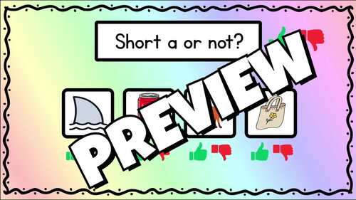 Short a phonics PowerPoint Slides CVC Word practice by Ms K in Kinder