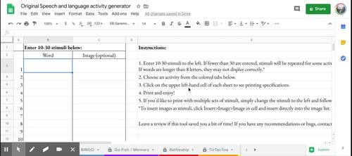 Speech-Language Game Maker | Instantly generate 6 games from any word list!