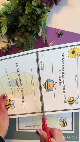 Random Acts of Kindness Certificates - Bees Theme by BXC Creations