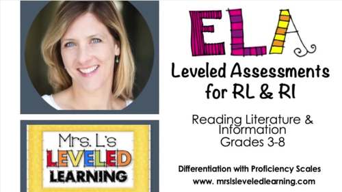 8th Grade ELA RL Leveled Reading Comprehension Passages Assessment -Marzano
