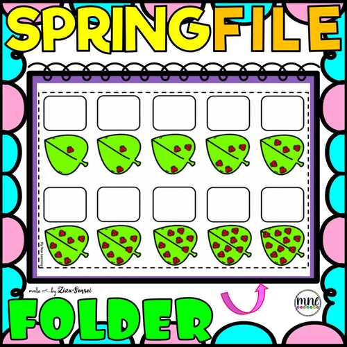 Spring File Folder QUIET BOOK CENTERS ABC Number Recognition World Sense
