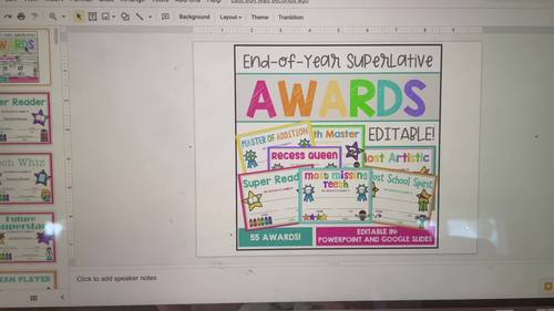 EDITABLE End of Year Superlative Awards by Kendra's Kindergarten