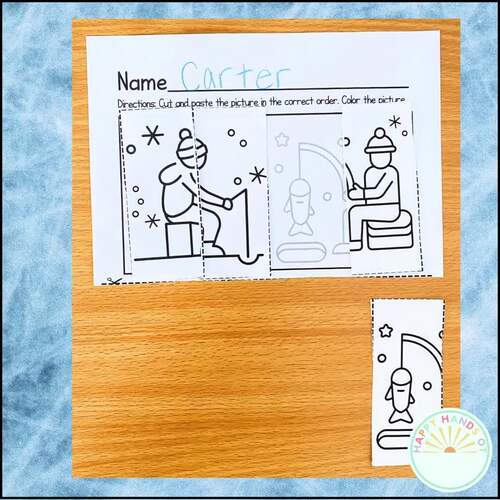 Winter Cut And Paste Craftivity - Scissor Skills Puzzle Activity for ...