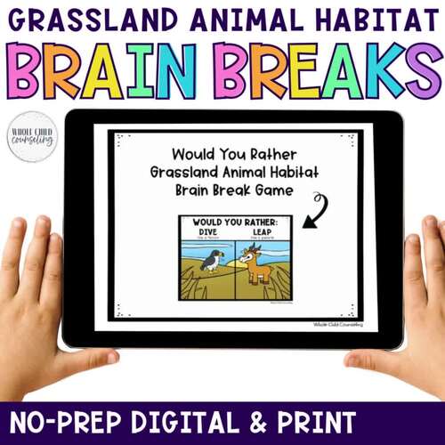 Grassland Biome Habitat and Ecosystem Would You Rather Animal Yoga Pose ...