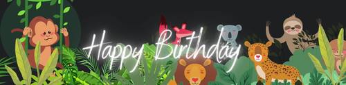 JUNGLE THEME Birthday ANIMATED BANNER | VIRTUAL HEADER | GOOGLE CLASSROOM