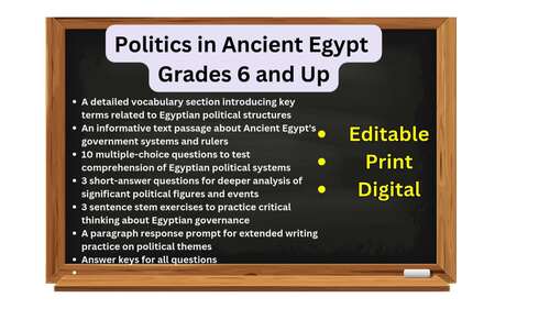 GRAPES - Politics in Ancient Egypt by Sky Unlimited | TPT