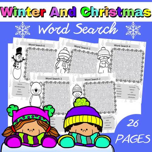 Winter Themed Word Search Puzzles| Work Christmas December Activities ...