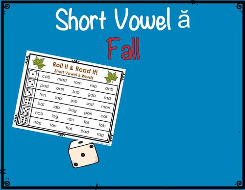 Short Vowel ă Roll It Read It Words & Sentences Game Cards | TPT