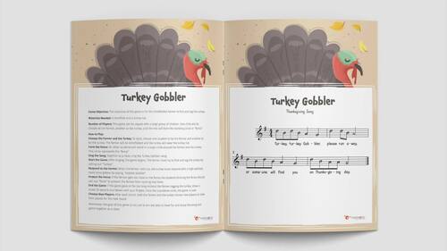 Turkey Gobble - Thanksgiving Game Song | Sheet Music and Classroom Fun Pack