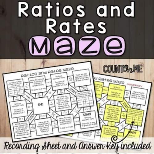No Prep Ratios and Rates Maze by Thriving Teacher Inc | TPT