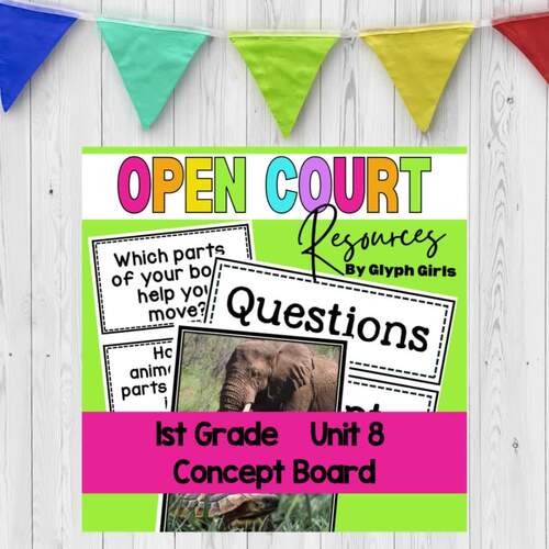 Open Court Reading 1st Grade Unit 8 Concept Board Resources by Glyph Girls