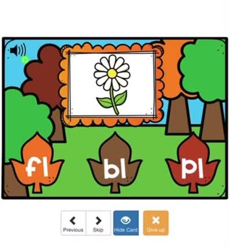 Boom Cards - Leafing Through L Blends by To Teach A Mockingbird | TpT