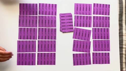 Multiplication Fact Practice Fluency Game - Fact Families 2 to 12