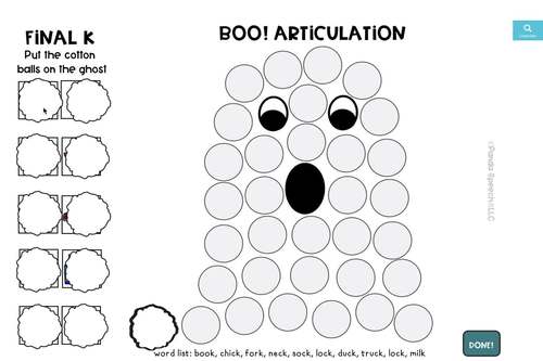 BOO! Articulation BOOM Cards: BUNDLE for speech therapy by Panda Speech