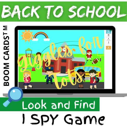 Back to School I SPY Look and Find - BOOM CARDS No Prep No Print
