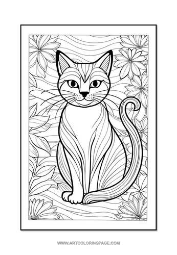 Unleash Your Inner Artist: Cat Abstract Art Coloring Pages Vol. 3!