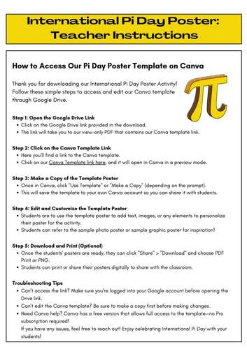 Pi Day Creative Poster Challenge – Fun Math Activity for Students