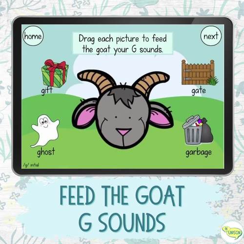 Feed the Goat G Articulation Boom Cards™ for Speech Therapy | TPT