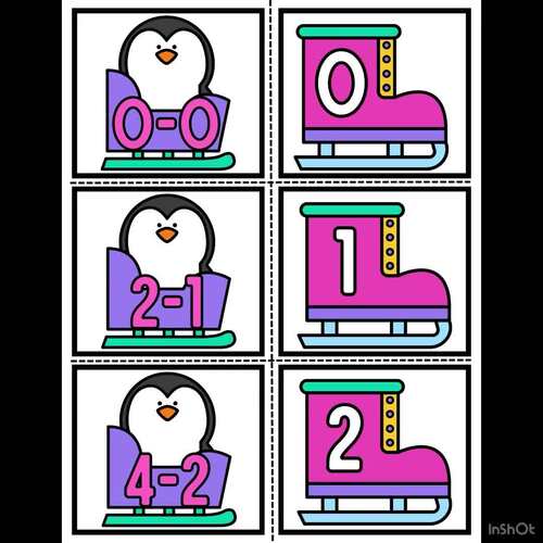 Winter Doubles Facts Matching Cards Bundle | Mental Math | 1st–2nd Grade