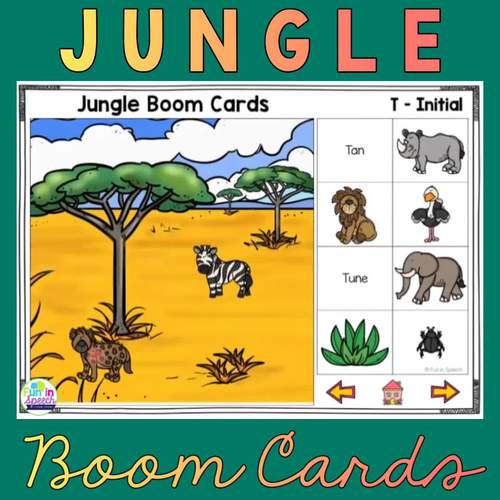 No Print Speech Therapy Boom Cards for Teletherapy | Jungle by Fun in ...