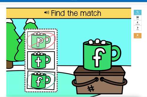 Hot Chocolate Lowercase Letter Match Boom CardsDigital Task Cards