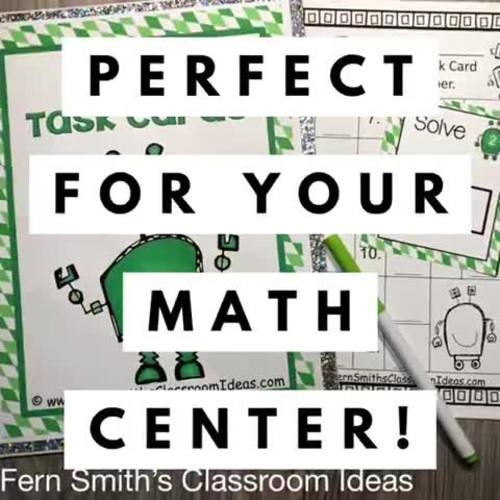 Area Center Games Task Cards and Printable Worksheets | TPT