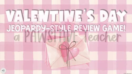 Valentine's Day Jeopardy Style Party Game | Editable - Google Slides