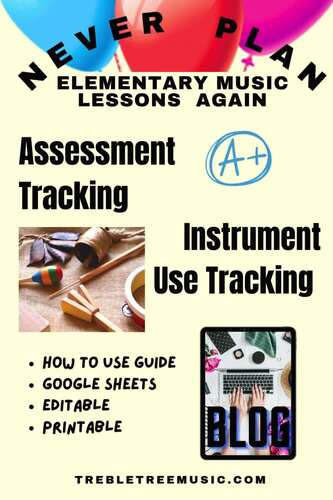Assessment and Instrument Tracking Mini-BUNDLE for Kinder-5th | TPT