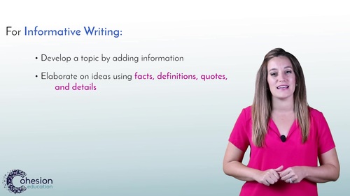 Use Facts, Definitions, Details, and Quotes by Cohesion Education