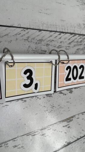 Flip Calendar Editable | Pastel Calendar for Pastel Classroom Decor