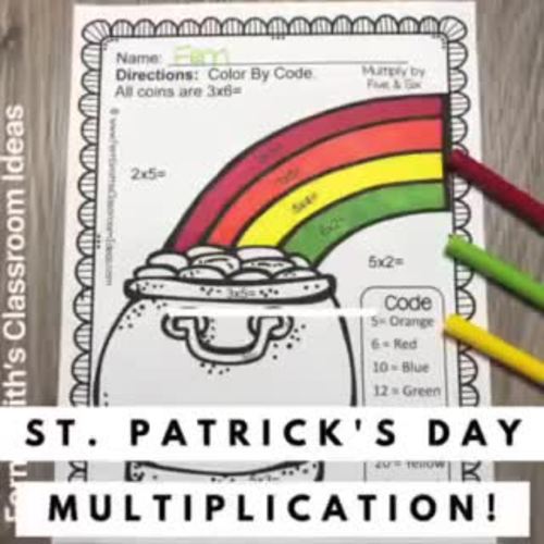 St. Patrick's Day Division Color By Number by Fern Smith's Classroom Ideas